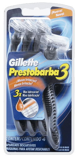 AFEITADORA GILLETTE PRESTOBARBA3 4UN - El Dorado