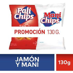 PALITOS CHIPS JAMON 70GR +MANI SIN PIEL 60GR - El Dorado