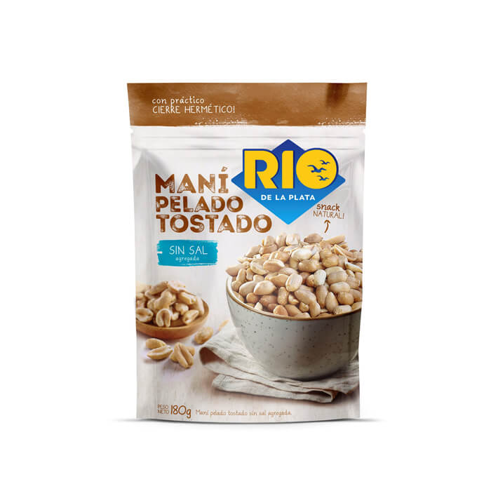 MANI RIO DE LA PLATA TOSTADO SIN SAL 180GR - El Dorado
