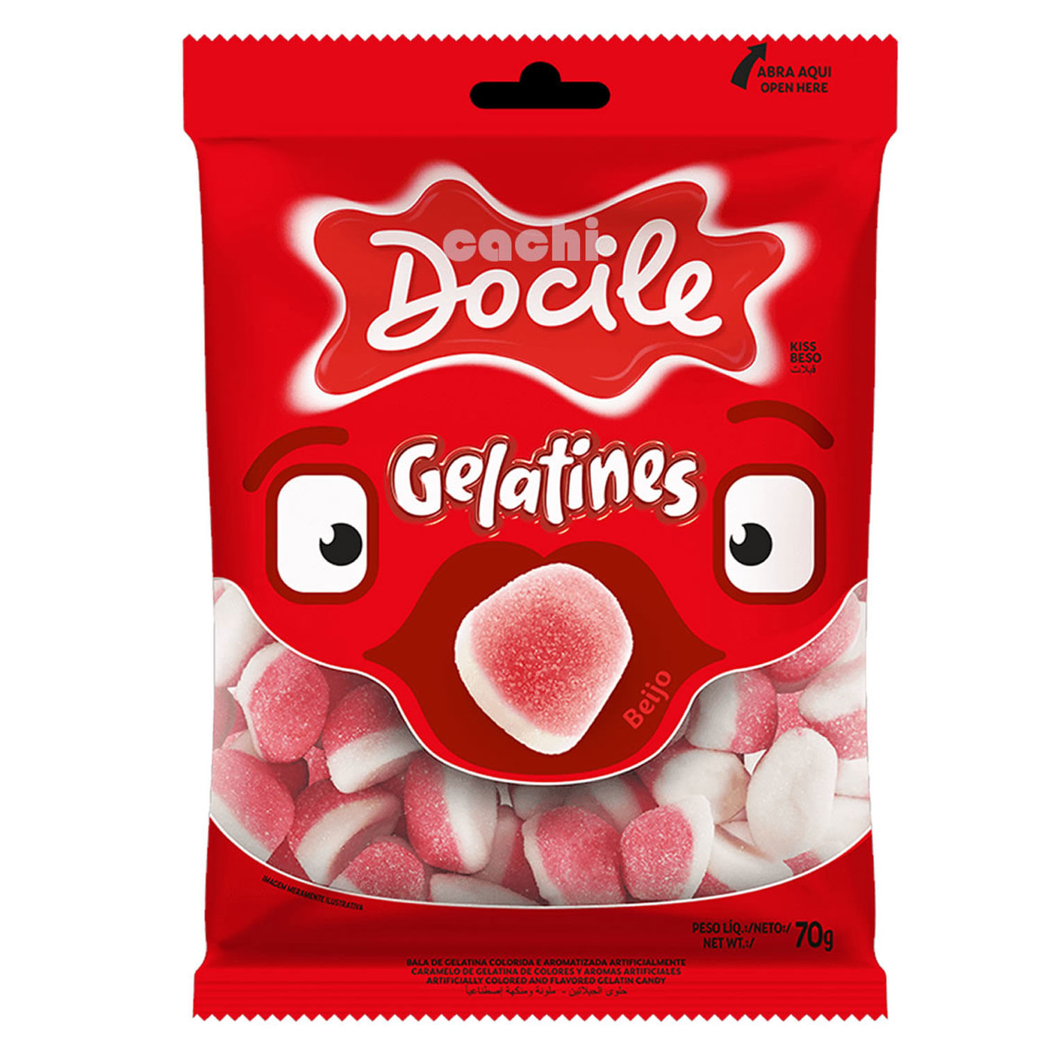 GELATINA DOCILE BESO 70GR - El Dorado