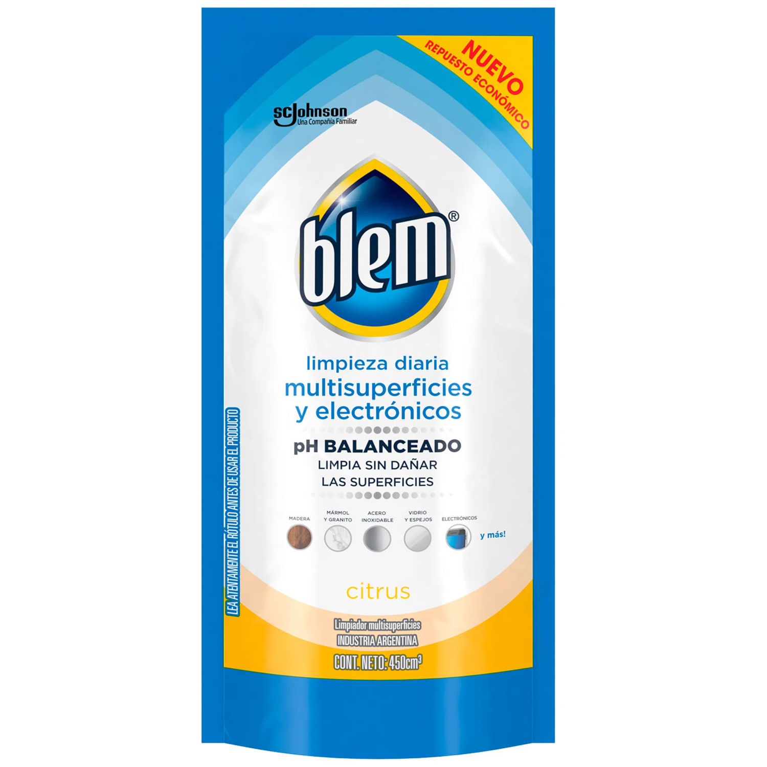 LIMPIADOR BLEM CITRUS DOY PACK 450ML - El Dorado