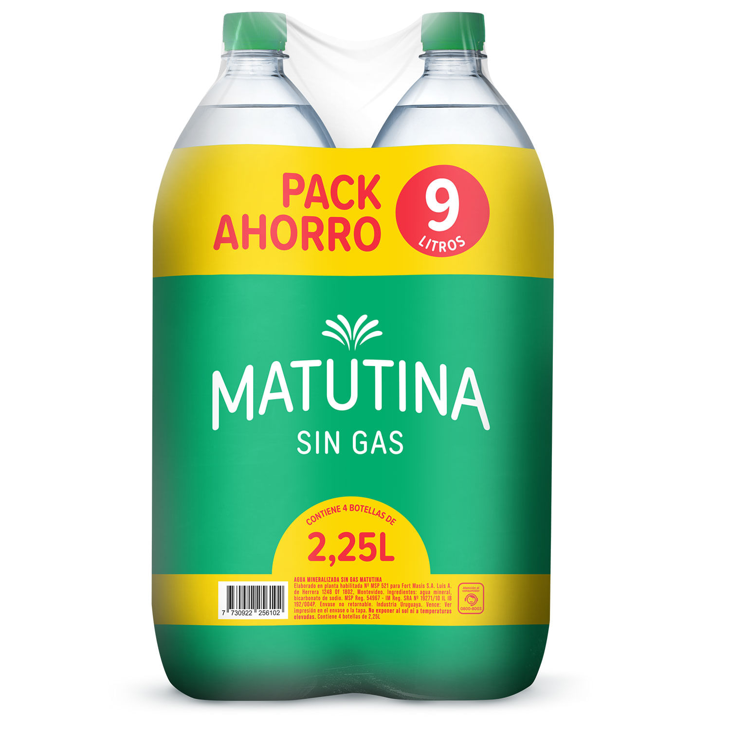 AGUA MATUTINA SIN GAS 2.25LT 4UN - El Dorado