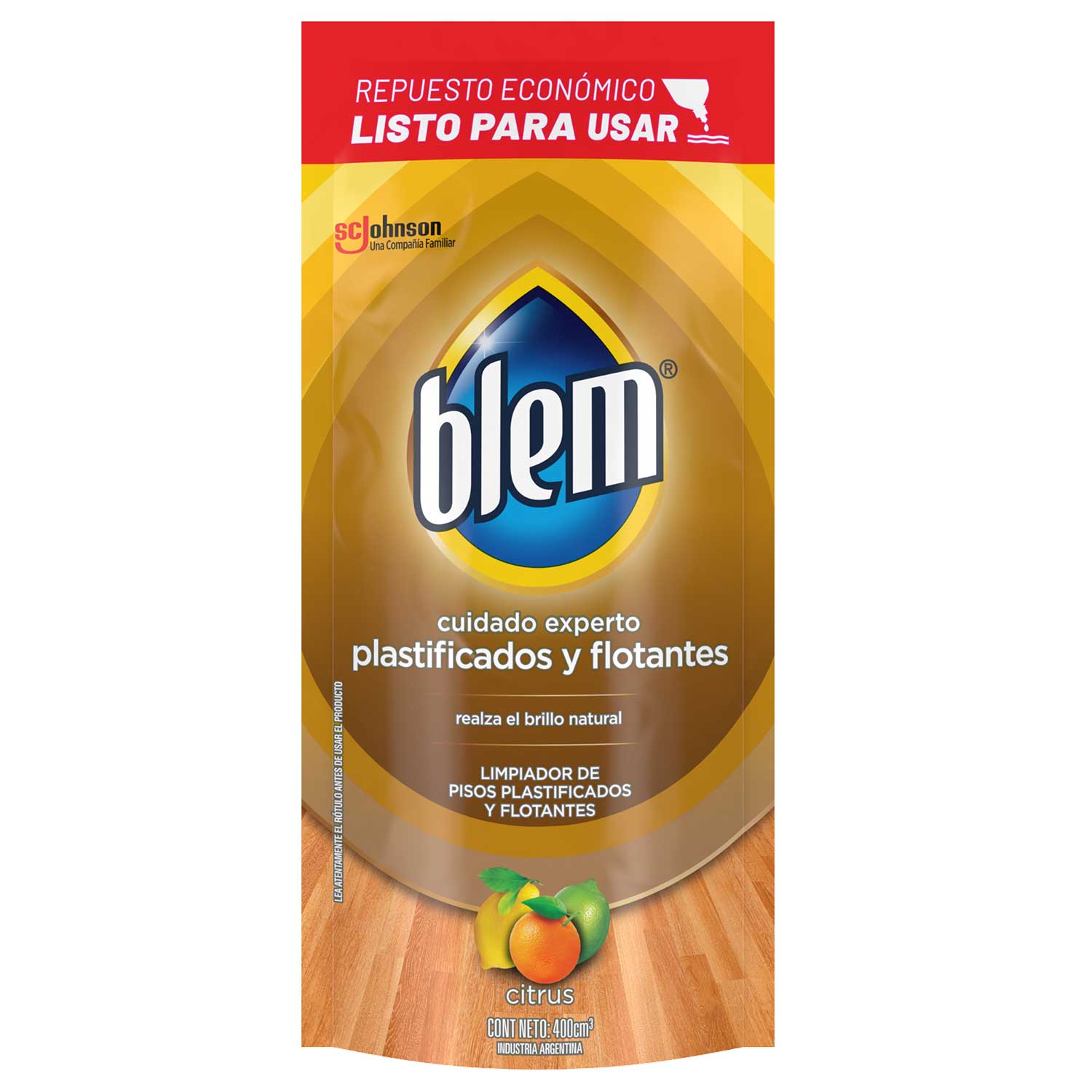 CERA BLEM PLASTIFICADOS CITRUS DOY PACK 400ML - El Dorado