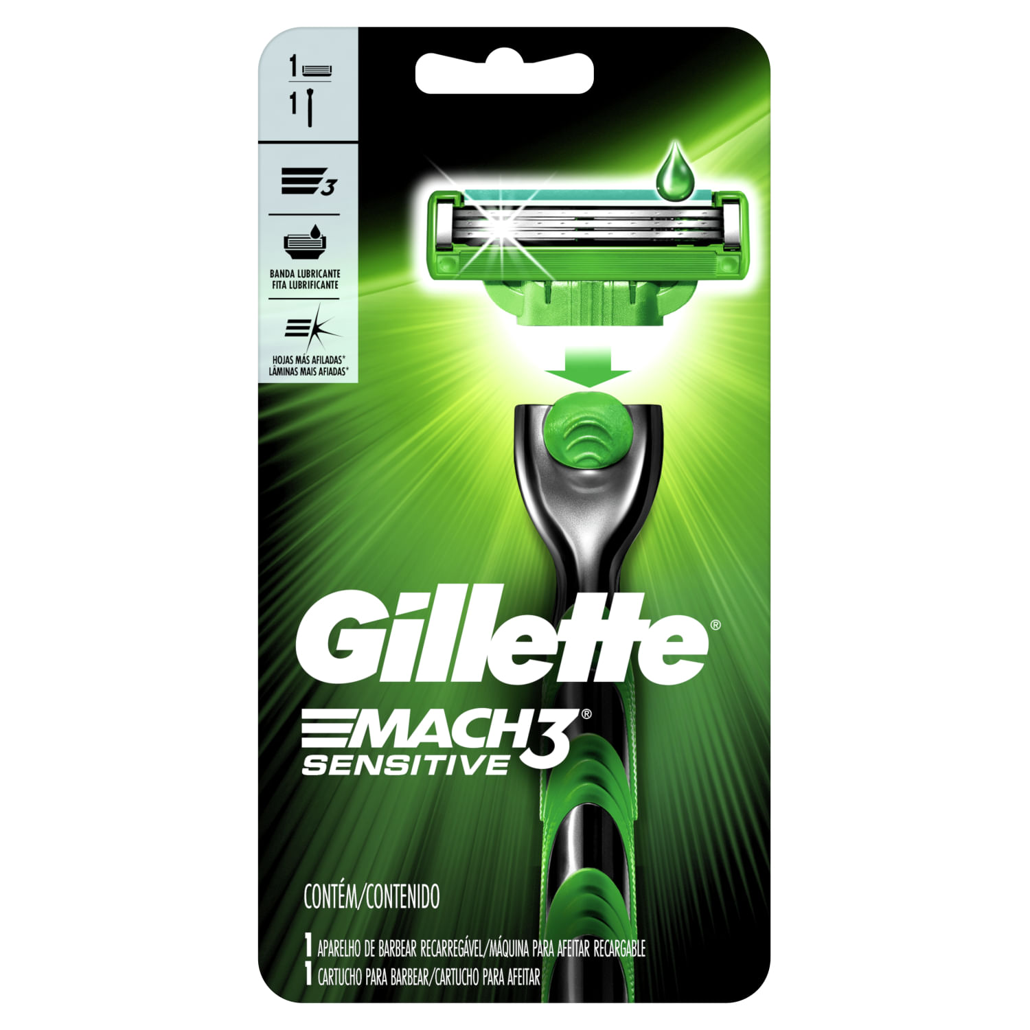 AFEITADORA GILLETTE MACH3 SENSITIVE RAZOR 1UN - El Dorado