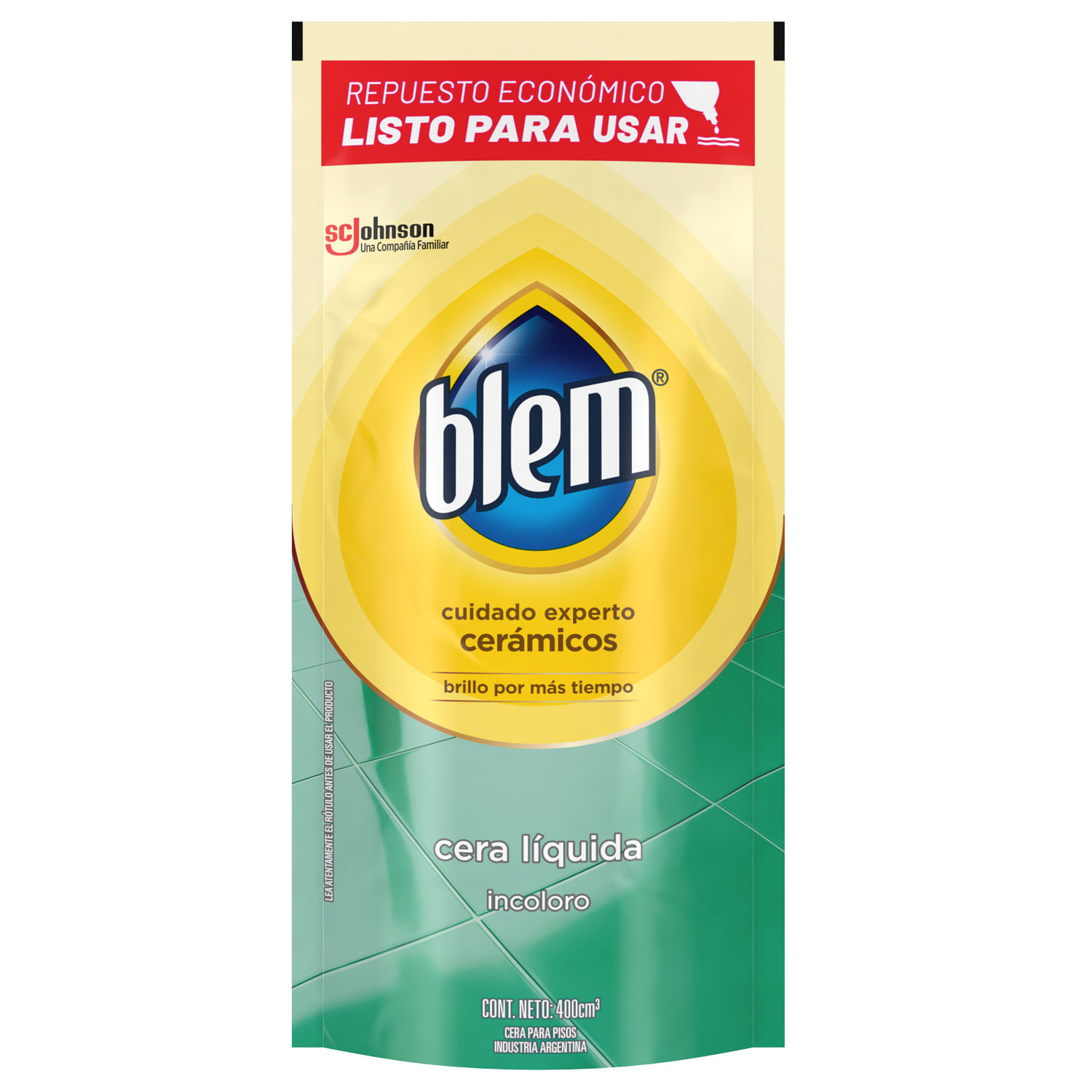 CERA AUTOBRILLO BLEM CERAMICOS INCOLORO DOY PACK 400ML - El Dorado