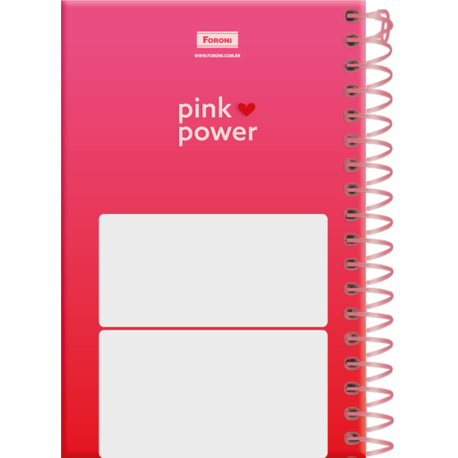 LIBRETA FORONI I6297 PINK POWER 96H CON ESPIRAL EXTRA TAPA D - El Dorado