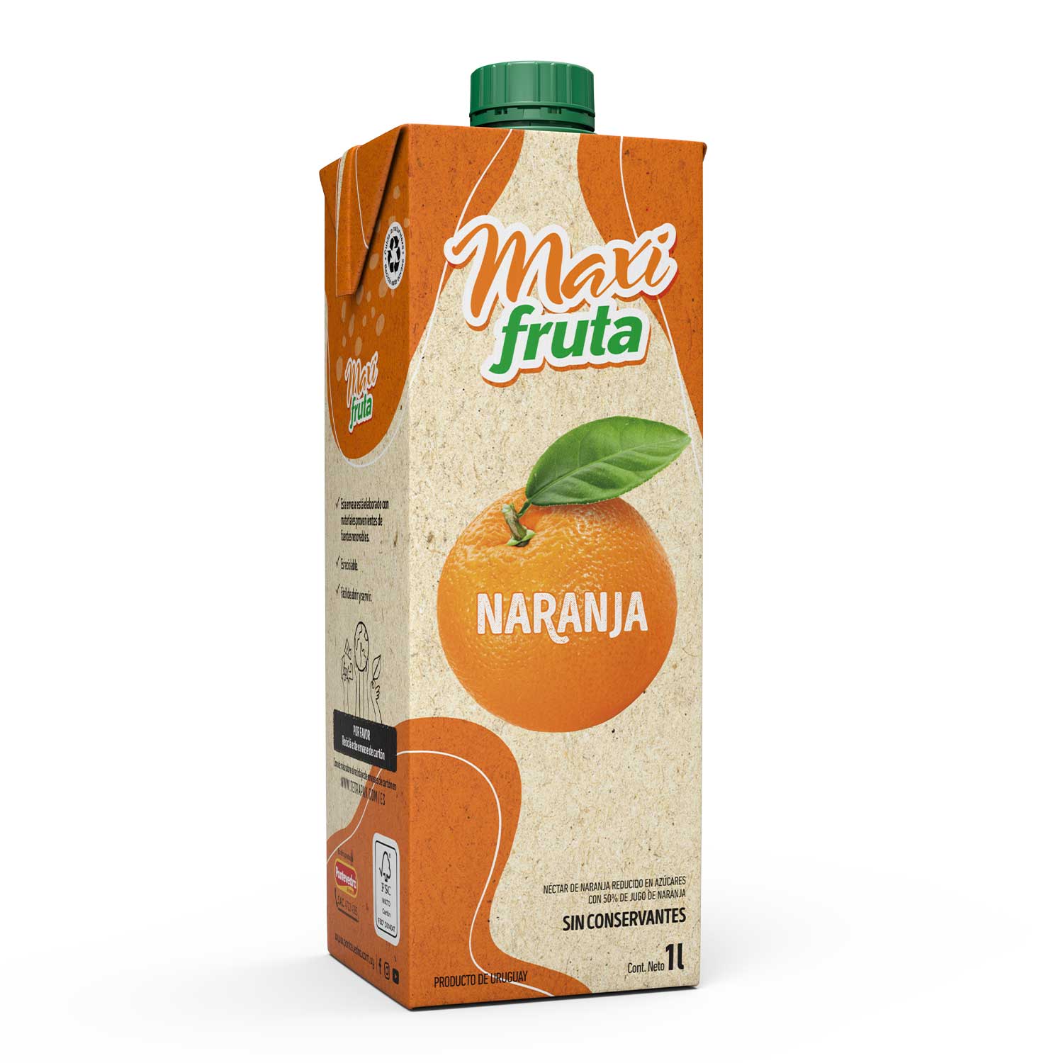 JUGO MAXIFRUTA NARANJA 1LT - El Dorado