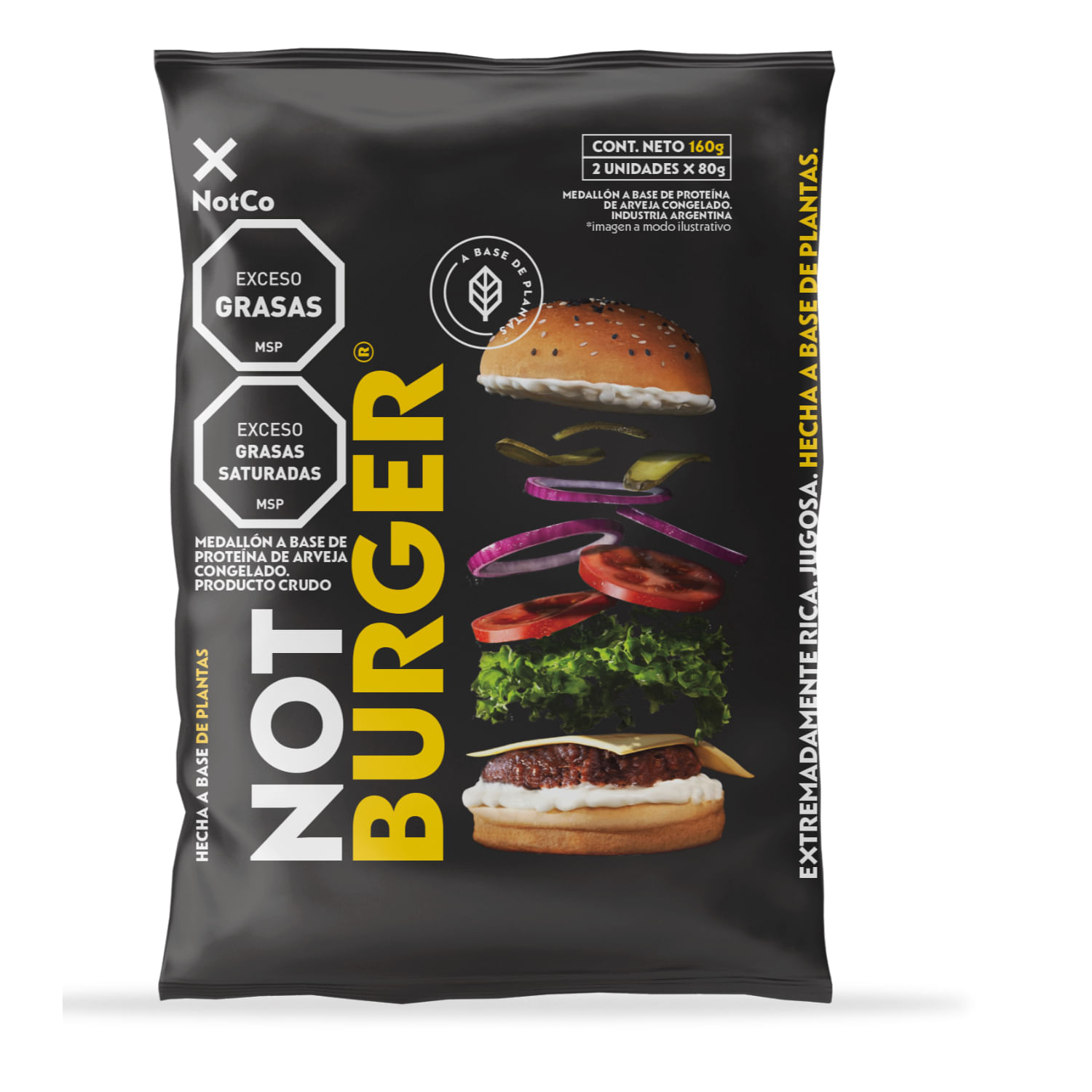 HAMBURGUESA NOTCO NOTBURGER 2UN 160GR VEGAN - El Dorado