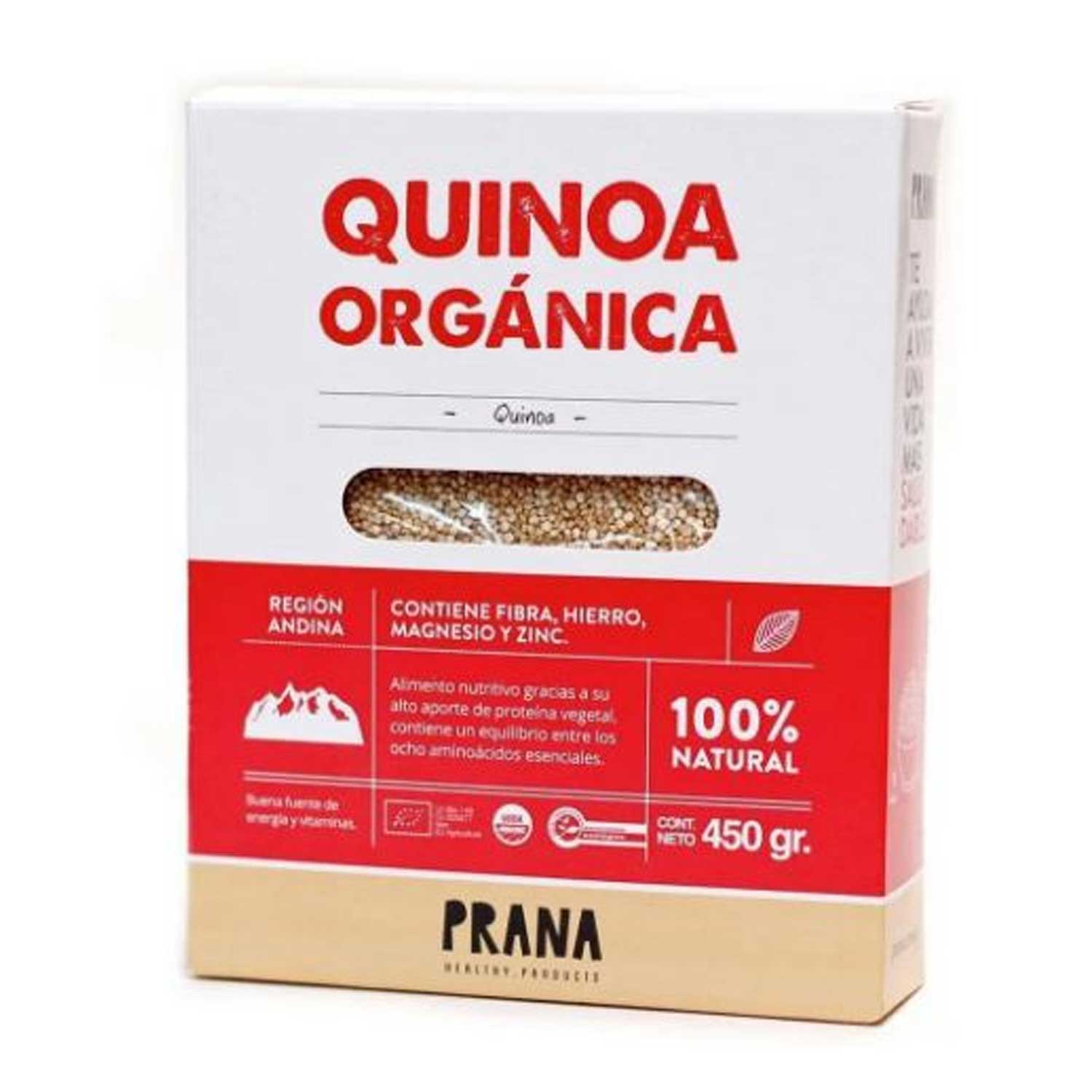 QUINOA PRANA ORGANICO SUPERALIMENTO CAJA 450GR - El Dorado
