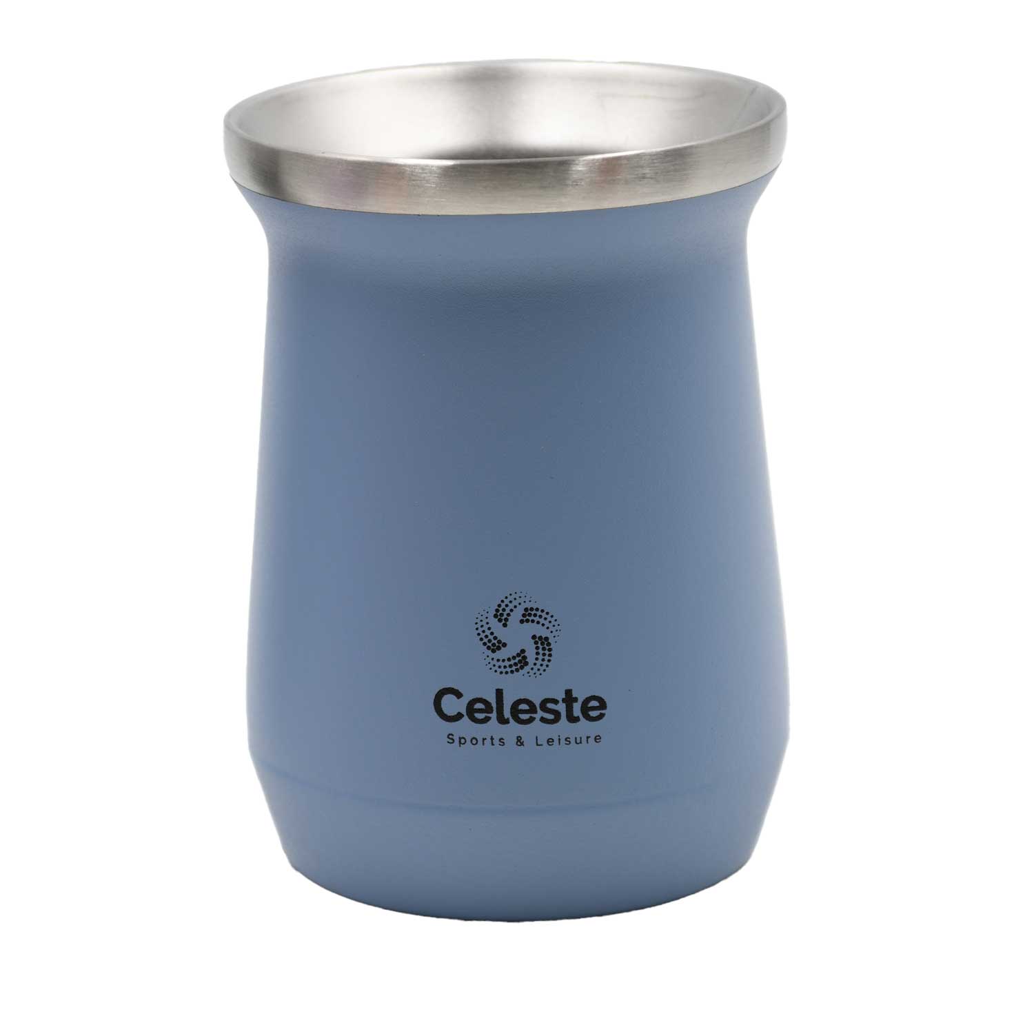 MATE CELESTE MT002-10 AZUL ACERO INOX 235ML DOBLE PARED - El Dorado
