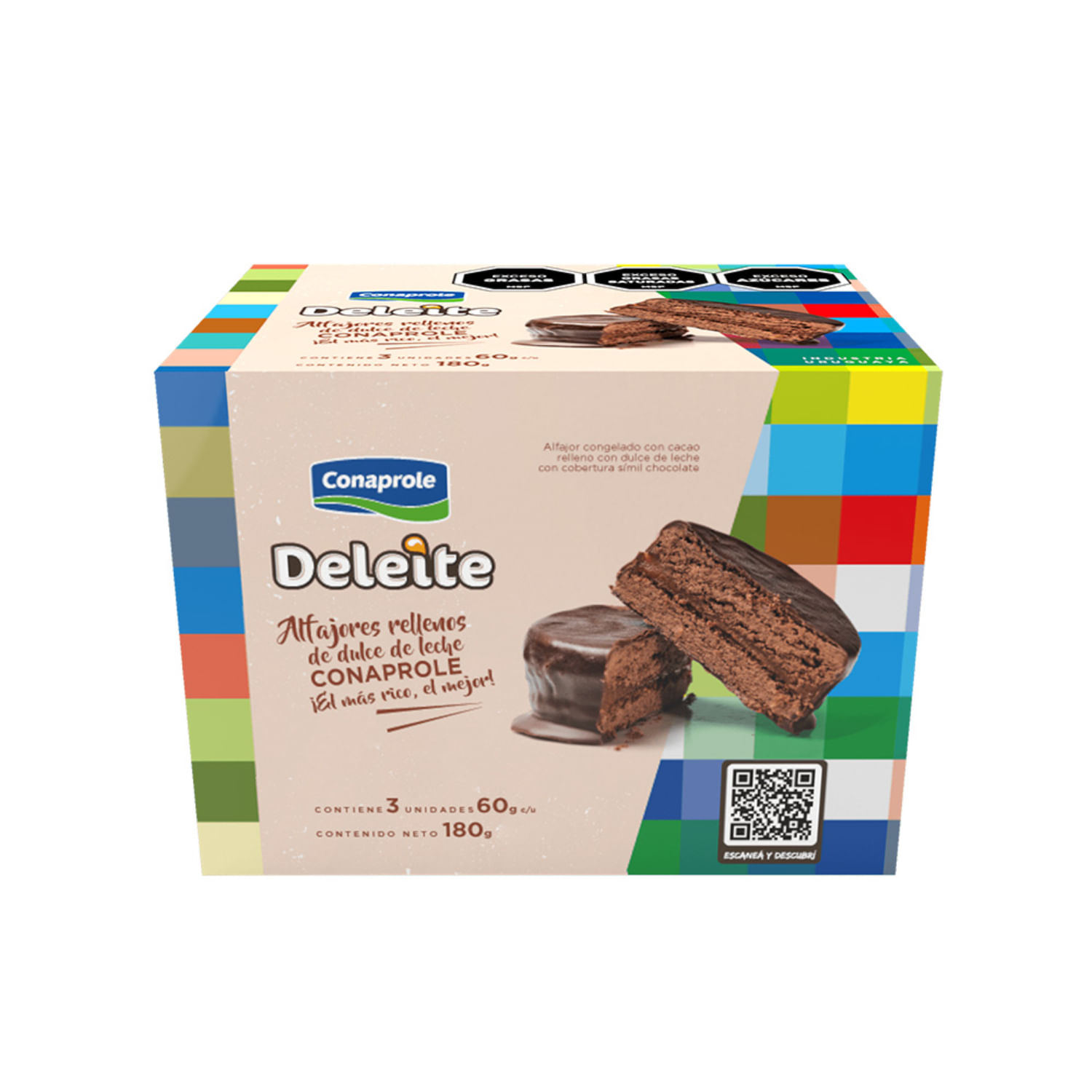 ALFAJOR CONAPROLE DELEITE CHOCOLATE RELLENO DULCE DE LECHE 1 - El Dorado