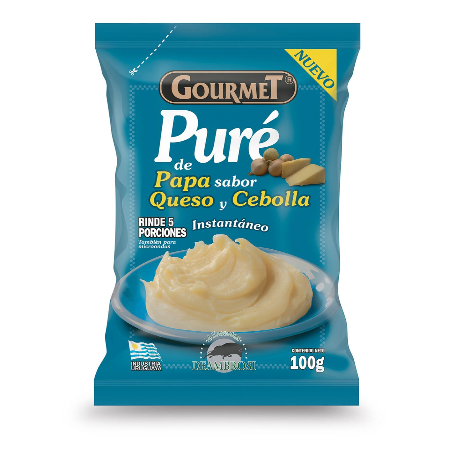 PURE GOURMET DE PAPA QUESO Y CEBOLLA 100GR - El Dorado