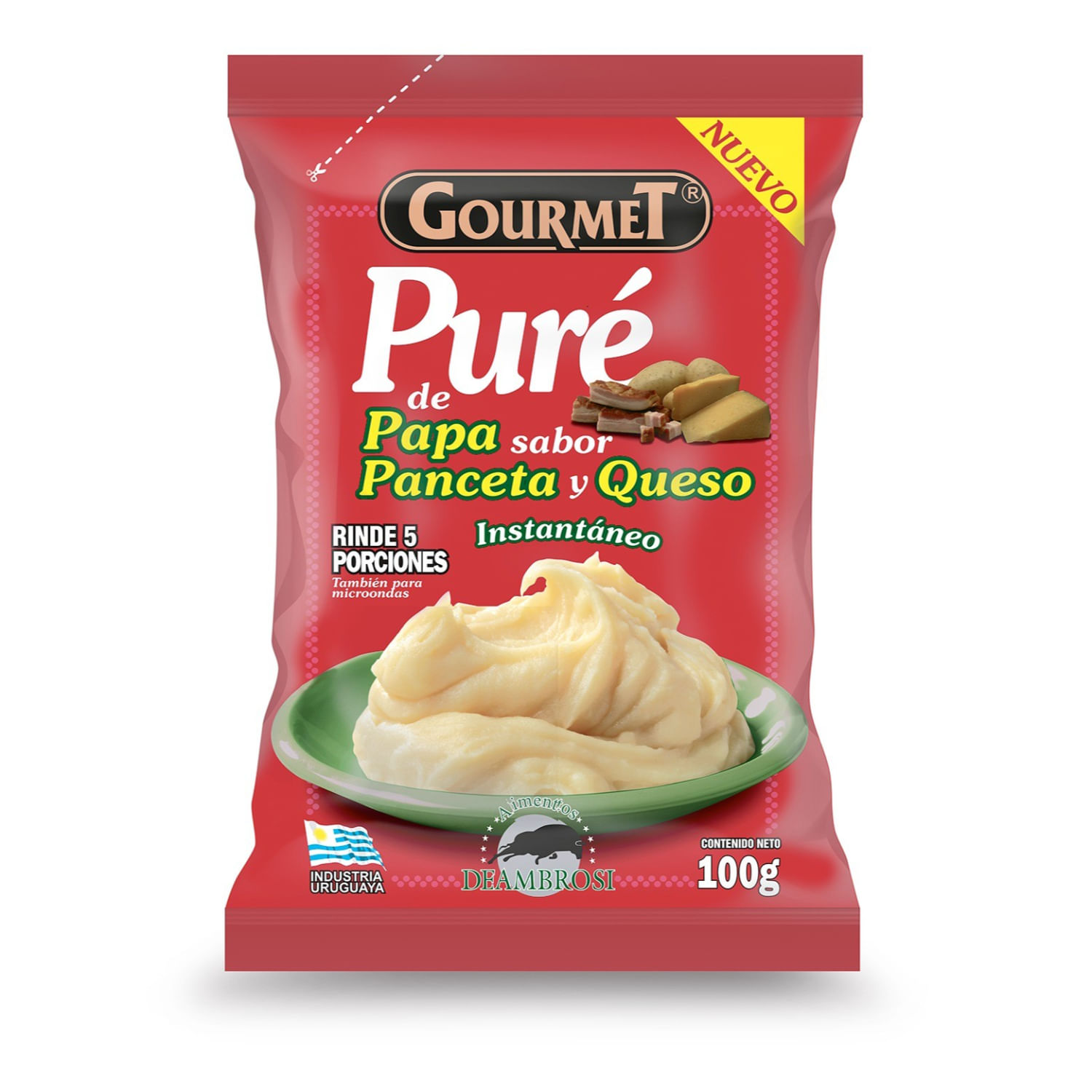PURE GOURMET DE PAPA PANCETA Y QUESO 100GR - El Dorado