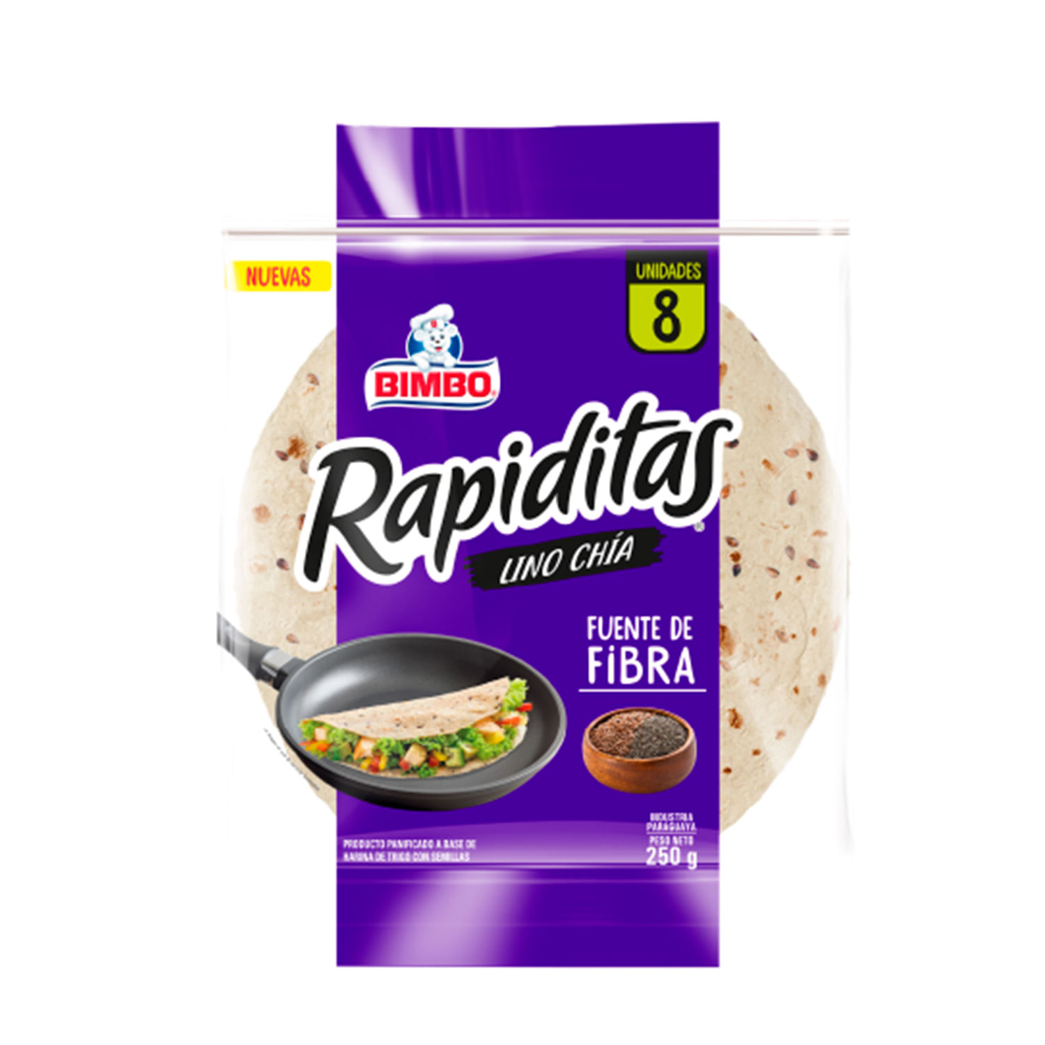 RAPIDITAS BIMBO LINO Y CHIA 250GR - El Dorado