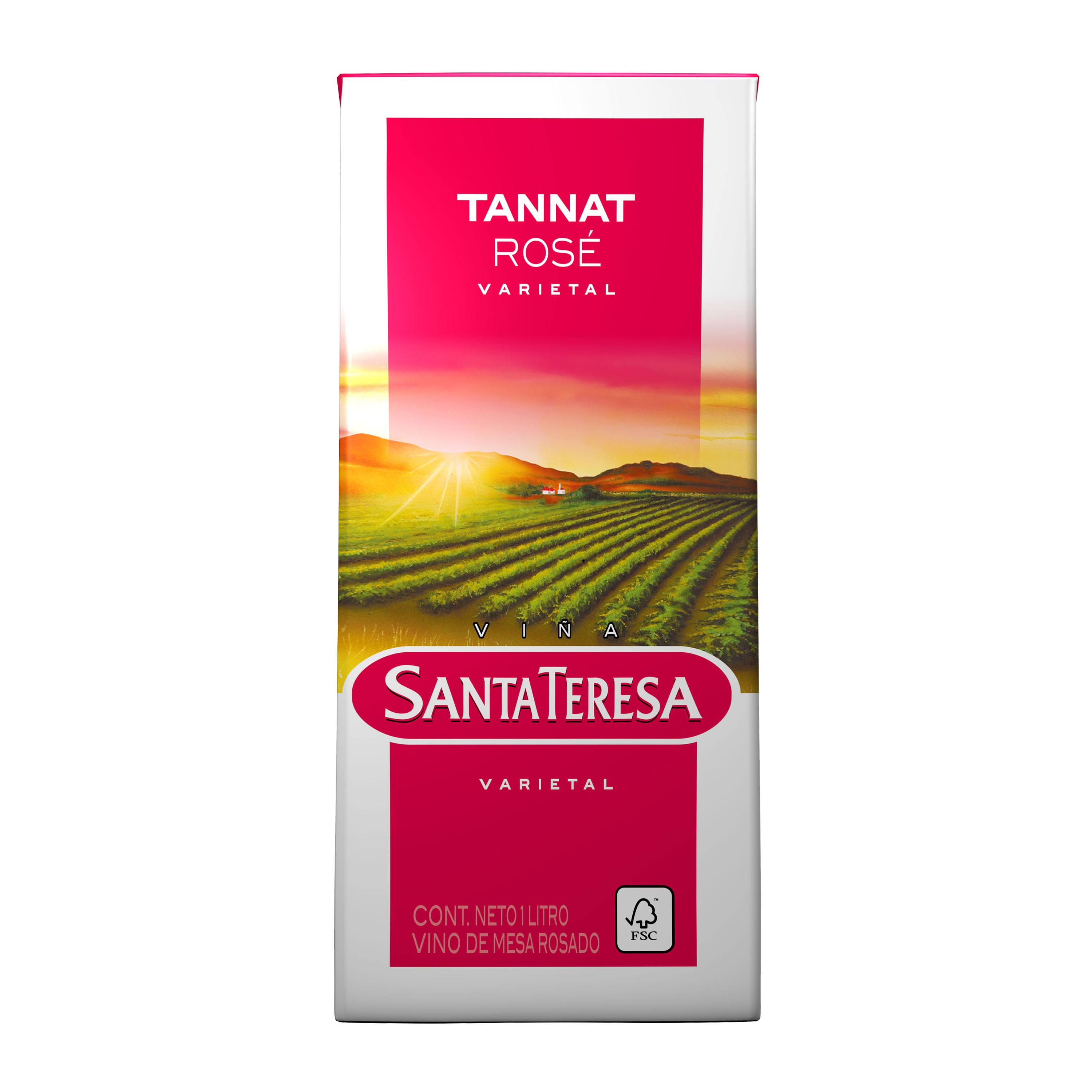 VINO SANTA TERESA VARIETAL TANNAT ROSE TETRA 1LT - El Dorado