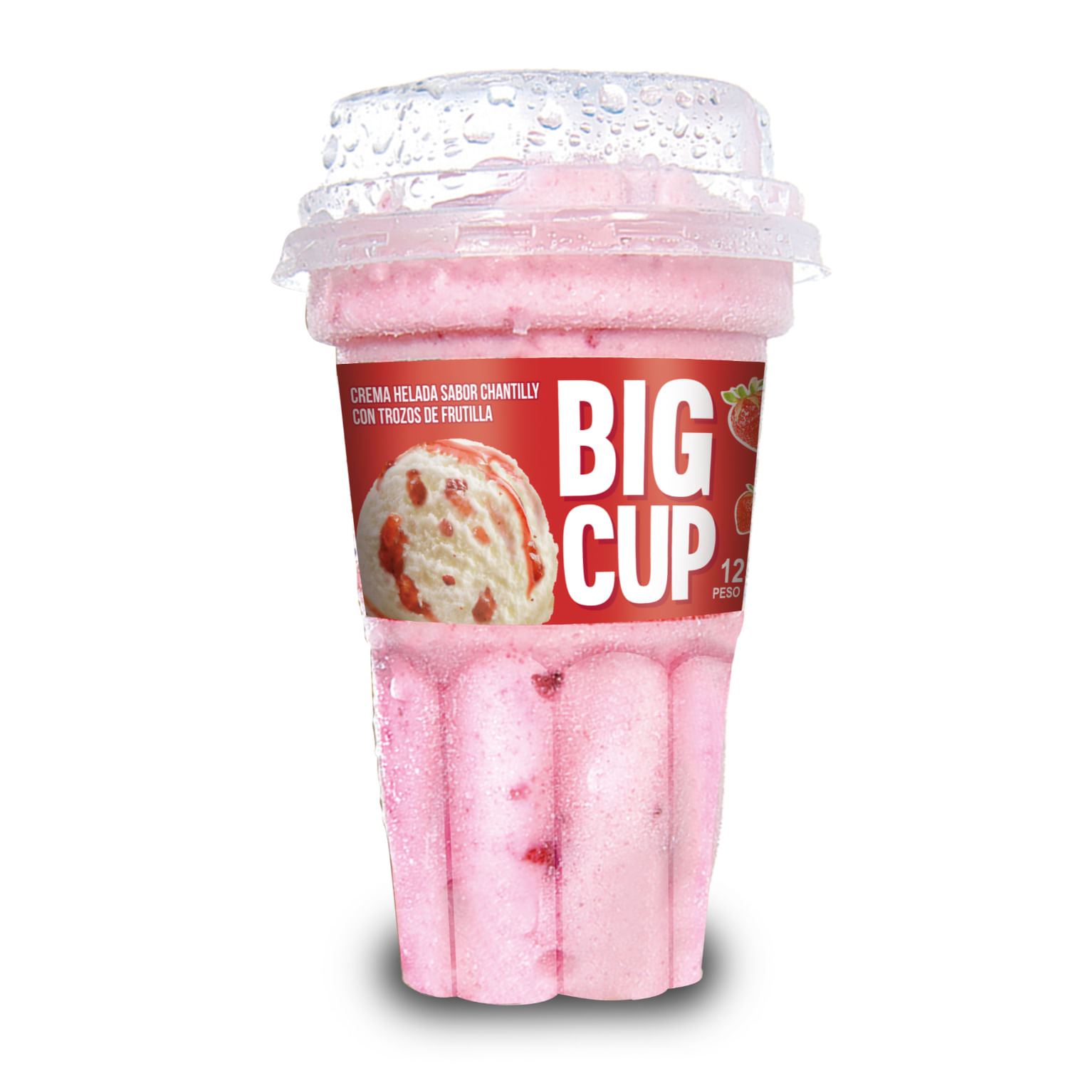 HELADO CRUFI BIG CUP FRUTILLA 125GR - El Dorado