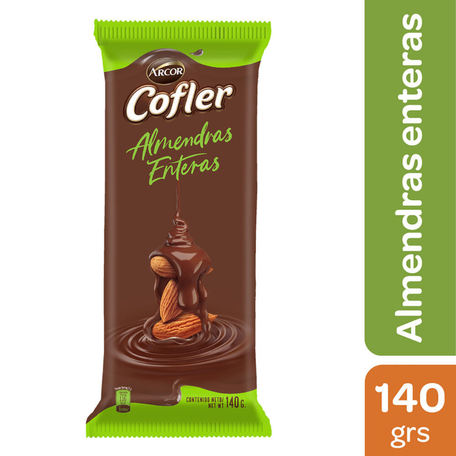 CHOCOLATE COFLER TABLETA ALMENDRA 140GR - El Dorado