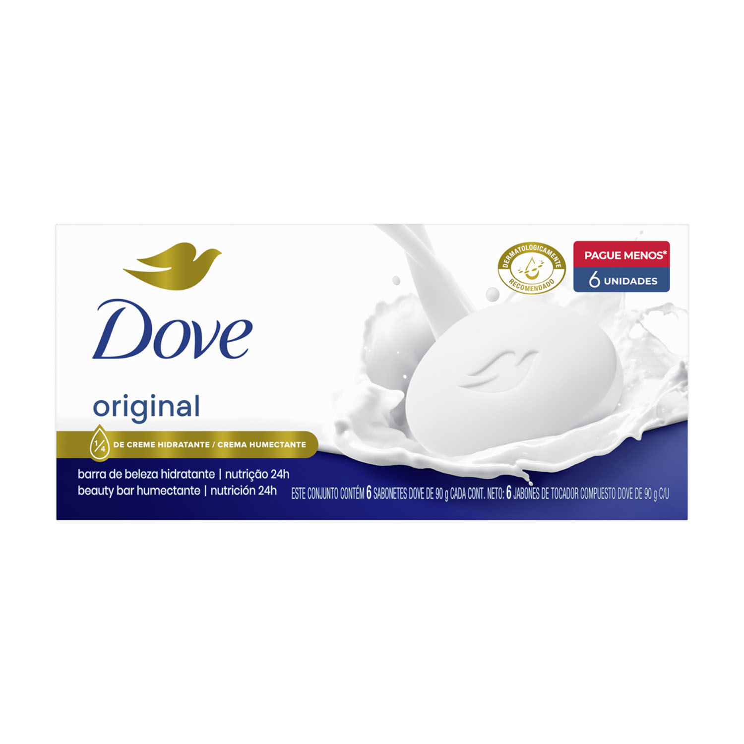 JABON DOVE BLANCO 90GR 6Un - El Dorado