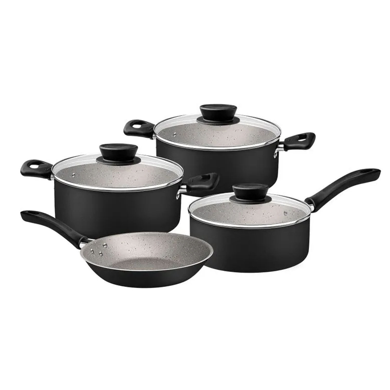 BATERIA TRAMONTINA 28299/008 LINZ NEGRO 7PZAS - El Dorado